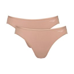Sloggi Damen Sloggi Slip &raquo;GO Blush High Leg 2P&laquo; mit Spitzendetails beige M