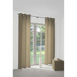 WIRTH Vorhang &raquo;Dim out&laquo; &Ouml;sen 1 Stk. tlg. grau Polyester 245cm, &Ouml;sen, 145cm