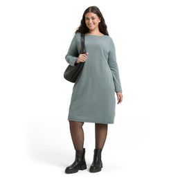Tom Tailor Plus Damen Tom Tailor PLUS Minikleid mit Jacquard Struktur grau 44, N-Gr