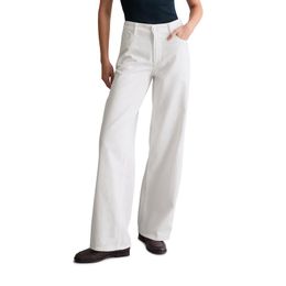 Marc O'Polo Marc O'polo Denim Damen Marc O'Polo DENIM Weite Jeans Mittlere Leibh&ouml;he, weites Bein wei&szlig; 28, L&auml;nge 30