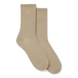 BOSS Damen BOSS Businesssocken &raquo;2P RS Uni Logo CC W&laquo; Packung, 2 Paar tlg. mit BOSS Schriftzug beige 39-42