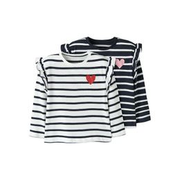 name it M&auml;dchen T-Shirt &raquo;NMFTOVELINA 2P LS NREG TOP PB&laquo; Packung, 2 bunt 122/128