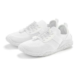 Lascana Damen Lascana Sneaker &raquo;Slip-On-Sneaker, Sommer Sneaker,&laquo; Freizeitschuh, Halbschuh superleicht, flache flexible Sohle VEGAN wei&szlig; 39