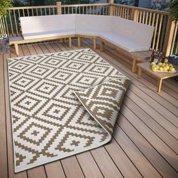 OTTO home Teppich &raquo;Ronda Wendeteppich&laquo; rechteckig 5 mm H&ouml;he Sisal-Optik, Flachgewebe, In- und Outdoor, geometrisches Boho Design beige Kunstfaser B : 