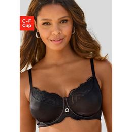 Nuance by Lascana Minimizer-BH mit B&uuml;gel & h&uuml;bschem Schmuckaccessoire &ndash; ideal f&uuml;r gro&szlig;e Gr&ouml;&szlig;en schwarz 70, Cup C Minimizer-BH