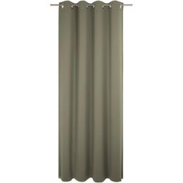 WIRTH Vorhang &raquo;Umea&laquo; &Ouml;sen 1 Stk. tlg. grau Jacquard, Polyester 145cm, &Ouml;sen, 132cm
