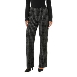 comma, Comma Damen Stoffhose Sommerhose mit grafischem Muster grau 38, N-Gr
