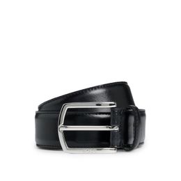 BOSS Herren BOSS Lederg&uuml;rtel &raquo;Claus-Tx-St_Sz35&laquo; mit Logo-Gravur am Verschluss schwarz 100