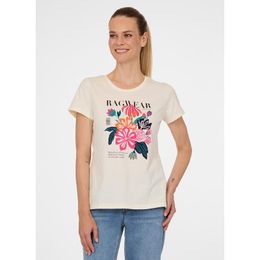Ragwear Damen Kurzarmshirt &raquo;MINTTA PP&laquo; mit bedruckter Optik und Druck, Loose Fit, pflegeleicht beige XXL
