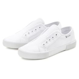 Lascana M&auml;dchen Lascana Sneaker &raquo;Slip-On-Sneaker,&laquo; Slipper, Halbschuh bequem zum Reinschl&uuml;pfen VEGAN wei&szlig; 42