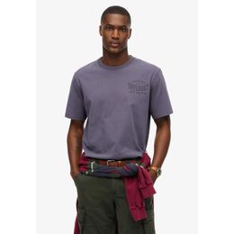 Superdry Herren Rundhalsshirt &raquo;ATHLETIC ESS TEE&laquo; Loose Fit, aus Baumwolle und Seide, mit Print, Kurzarm, h&uuml;ftlange Form beige 3XL