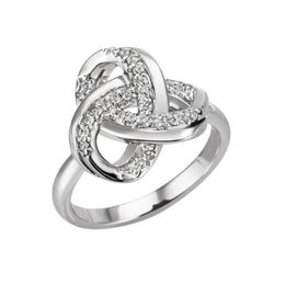 Firetti Damen Fingerring &raquo;Schmuck Geschenk Silber 925 Silberring Knoten&laquo; mit Zirkonia (synth.) silber 60, Silber 925 (Sterlingsilber), 2,2mm