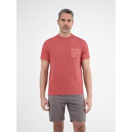 Lerros Herren Lerros T-Shirt mit Logo Stickerei rot 3XL