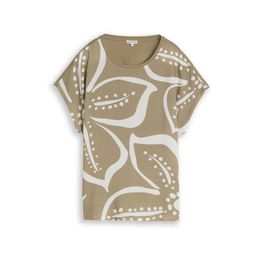 Tom Tailor T-Shirt Damen Gr&ouml;&szlig;e XXL khaki / offwhite