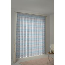 WIRTH Vorhang &raquo;Benewitz&laquo; Multifunktionsband 1 Stk. tlg. blau Jacquard, Baumwolle, Polyester 145cm, Multifunktionsband, 132cm