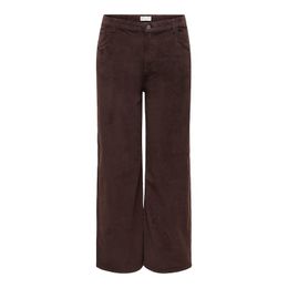 Only Carmakoma Damen Only CARMAKOMA Cordhose &raquo;CARHOPE GLOBAL EX HW WIDE CORD PNT NOOS&laquo; Baumwollmischung, High Waist braun 48, L&auml;nge 32