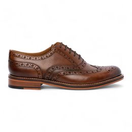 Chapman & Moore Herren-Brogue-Schuhe aus braunem Leder, Oxford-Stil, f&uuml;rs B&uuml;ro