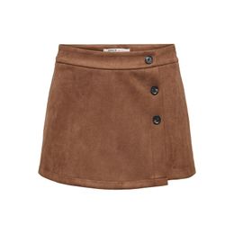 Only Damen Only Hosenrock &raquo;ONLADDI HW FAUX SUEDE SKORT CC PNT&laquo; Materialmix mit Stretch, high waist braun 40