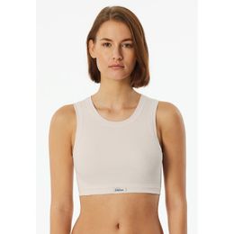 Schiesser Damen Bustier &raquo;Revival Kollektion&laquo; Breite Abschl&uuml;sse an Dekollet&eacute; und Armausschnitt wei&szlig; 46, N-Gr