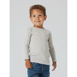 name it Kinder Langarmshirt &raquo;NMNWAX WOOL RIB LS TOP NOOS&laquo; aus reiner Merinowolle 116