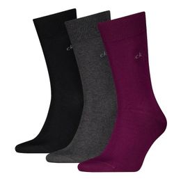 Calvin Klein Herren Socken &raquo;CK MEN SOCK&laquo; 3 Paar, uni, Cotton-Mix, breiter Bund bunt 43-46