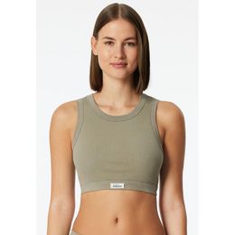 Schiesser Damen Bustier &raquo;Revival Kollektion&laquo; Breite Abschl&uuml;sse an Dekollet&eacute; und Armausschnitt beige 38, N-Gr