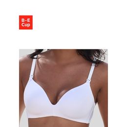 Lascana Damen Lascana Still-BH ohne B&uuml;gel, mit leicht wattierter Schale wei&szlig; 90, Cup C