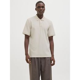 Jack & Jones Jack & Jones Herren Poloshirt &raquo;JJEAUSTIN POLO SS NOOS&laquo; Materialmix, regular fit beige XS