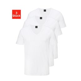 John Devin Herren T-Shirt &raquo;mit tiefem V-Ausschnitt, V-neck, Unterziehshirt&laquo; 3er-Pack, aus elastischer Baumwollqualit&auml;t M