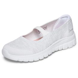 Skechers Damen Ballerina &raquo;GRACEFUL&laquo; Freizeitschuh, Schlupfschuh, Slipper mit Stretch-Fit wei&szlig; 41