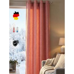 WIRTH Vorhang &raquo;Trondheim B&laquo; &Ouml;sen 1 Stk. tlg. rosa Chenille, Polyacryl 145cm, &Ouml;sen, 131cm