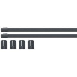 GOOD LIFE Scheibenstange &raquo;Vitrage&laquo; &Oslash; 11 mm 1 l&auml;ufig-l&auml;ufig ausziehbar grau Kunststoff, Metall L: 40cm - 60cm &Oslash; 11mm, 1 l&auml;ufig