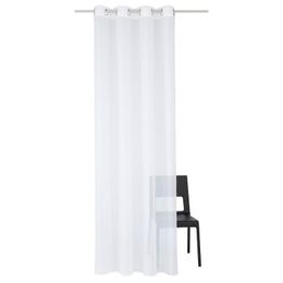WIRTH Vorhang &raquo;CHARLOTTE&laquo; &Ouml;sen 1 Stk. tlg. Store wei&szlig; Polyester 120cm, &Ouml;sen, 140cm