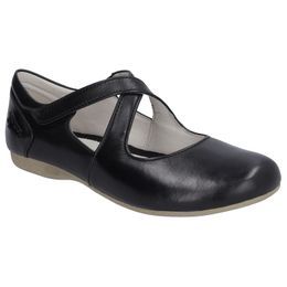 Josef Seibel Damen Riemchenballerina &raquo;Fiona 72&laquo; , Spangenschuh, Halbschuh, Festtagsschuh mit Klettverschluss schwarz 37