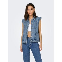Only Damen Only Jeansweste &raquo;ONLKENNEDY SL DNM WAISTCOAT BJ NOOS&laquo; blau L