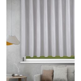 HOMING Gardine &raquo;Emma&laquo; Kr&auml;uselband 1 Stk. tlg. Fertigschal wei&szlig; Polyester 145cm, Kr&auml;uselband, 450cm