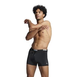 Puma Herren Puma Badehose &raquo;Puma SWIM MEN LOGO TRUNKS&laquo; elastischer Logobund mit integriertem Kordelzug schwarz XS, N-Gr