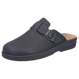 Rieker Herren Clog Pantolette, Schlupfschuh, Hausschuh mit herausnehmbarem Fu&szlig;bett schwarz 40