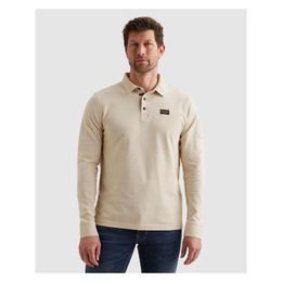 PME-Legend Pme Legend Herren PME LEGEND Langarm-Poloshirt mit Logo Stickerei beige L
