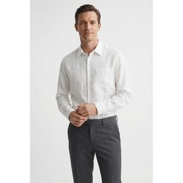 Calvin Klein Herren Leinenhemd &raquo;SOLID LINEN CLASSIC&laquo; Kentkragen, Regular Fit, Leinen-Viskosemix wei&szlig; XXL, N-Gr
