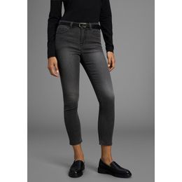Arizona Damen 7/8-Jeans &raquo;Shaping&laquo; eng anliegend, R&ouml;hrenjeans, High-Waist, 7/8-L&auml;nge grau 38, N-Gr