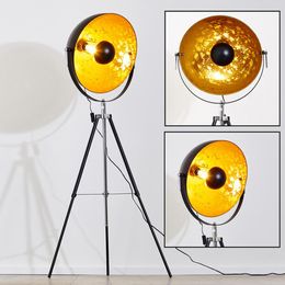 hofstein Saturn Stehlampe Chrom, Schwarz, 1-flammig