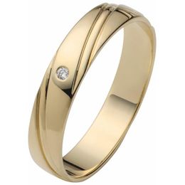 Firetti Unisex Trauring &raquo;Schmuck Geschenk Gold 375 Hochzeit Ehering "LIEBE"&laquo; Made in Germany, wahlweise mit oder ohne Brillant gold 19, 0,01 SI = 