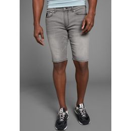 Bruno Banani Herren Jeansshorts &raquo;Hutch-Shorts&laquo; gerade geschnittene kurze Beine, niedrige Leibh&ouml;he grau 36, L&auml;nge 32