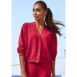French Connection Damen Strickjacke Loungejacke mit Knopfleiste und &uuml;berschnittenen Schultern, Loungewear 44/46