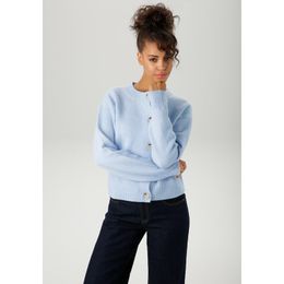 Aniston Casual Damen Aniston CASUAL Strickjacke aus effektvollem Melange-Garn 42