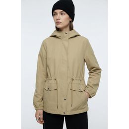 V&eacute;ro Moda Vero Moda Damen Parka &raquo;VMPAISLEY PARKA JACKET NOOS&laquo; mit Kapuze mit Taillen-Kordelzug beige L