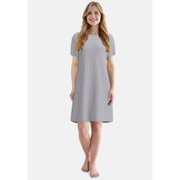 Tom Tailor Damen Tom Tailor Nachthemd mit Muster, knielang, Kurzarm, Rundhalsausschnitt, Baumwollmix 36, N-Gr