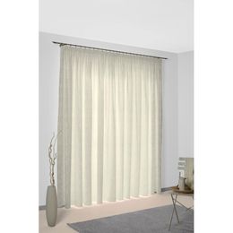 WIRTH Vorhang &raquo;Telfort&laquo; Kr&auml;uselband 1 Stk. tlg. grau Jacquard, Baumwolle, Polyester 145cm, Kr&auml;uselband, 132cm