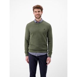 Lerros Herren Lerros Strickpullover mit Rippb&uuml;ndchen blau M